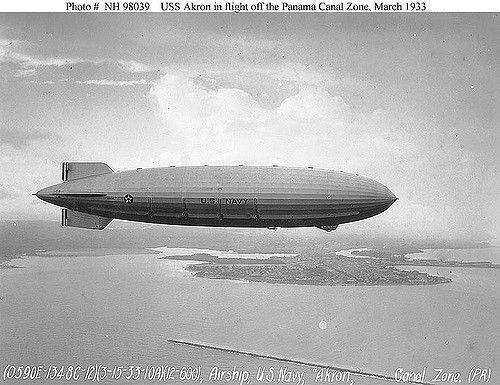 El dirigible UUS Akron en Panamá - Panamatour.it